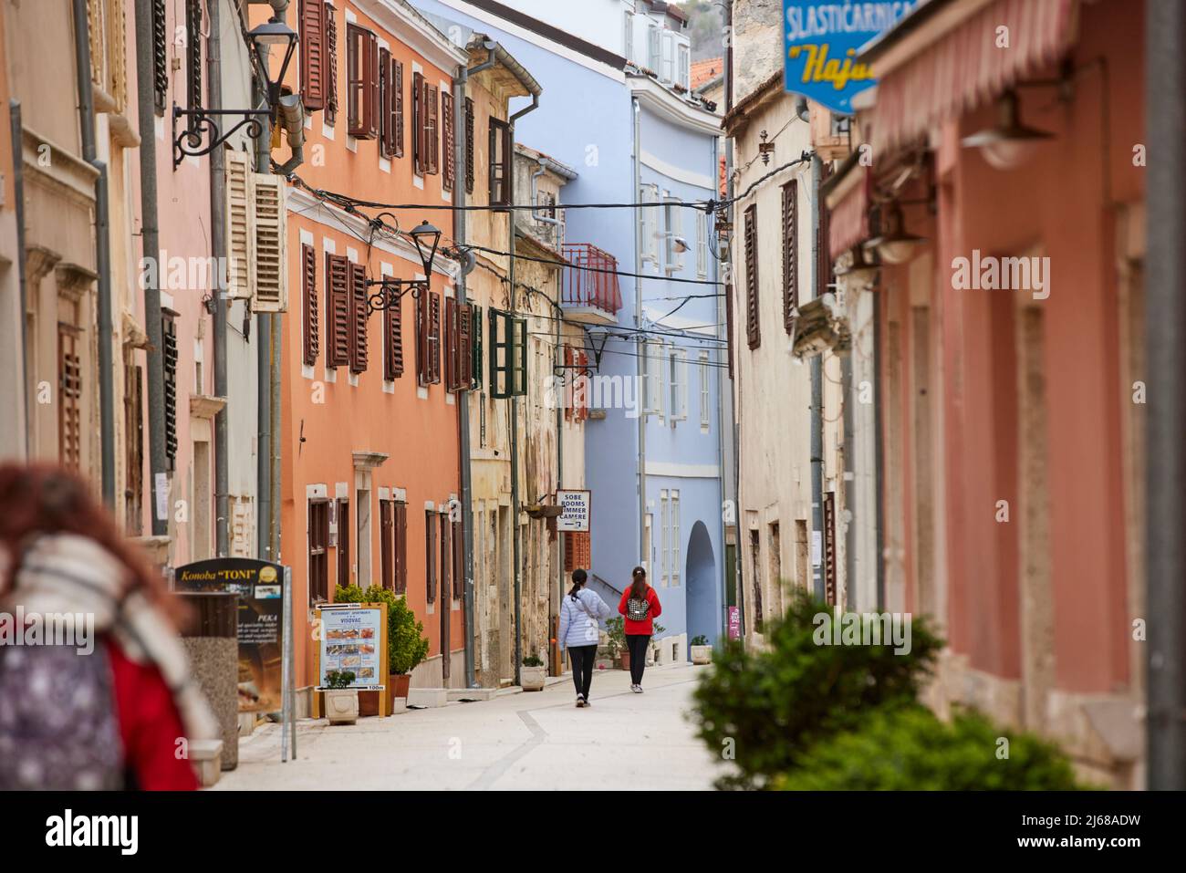 Skradin a small town in the Šibenik-Knin County of Croatia, narrow ...