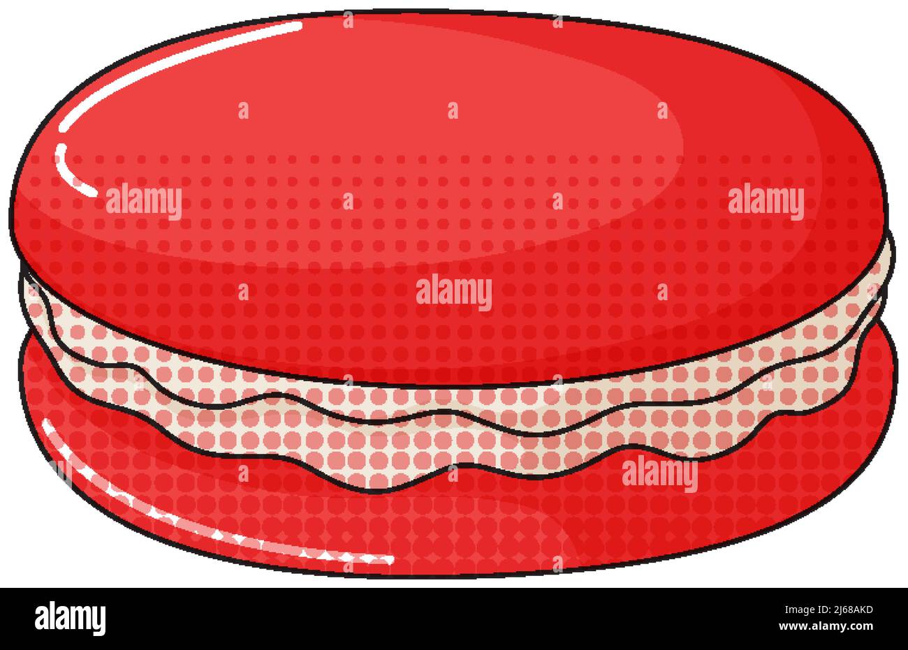 Macaron in red color illustration Stock Vector Image & Art - Alamy