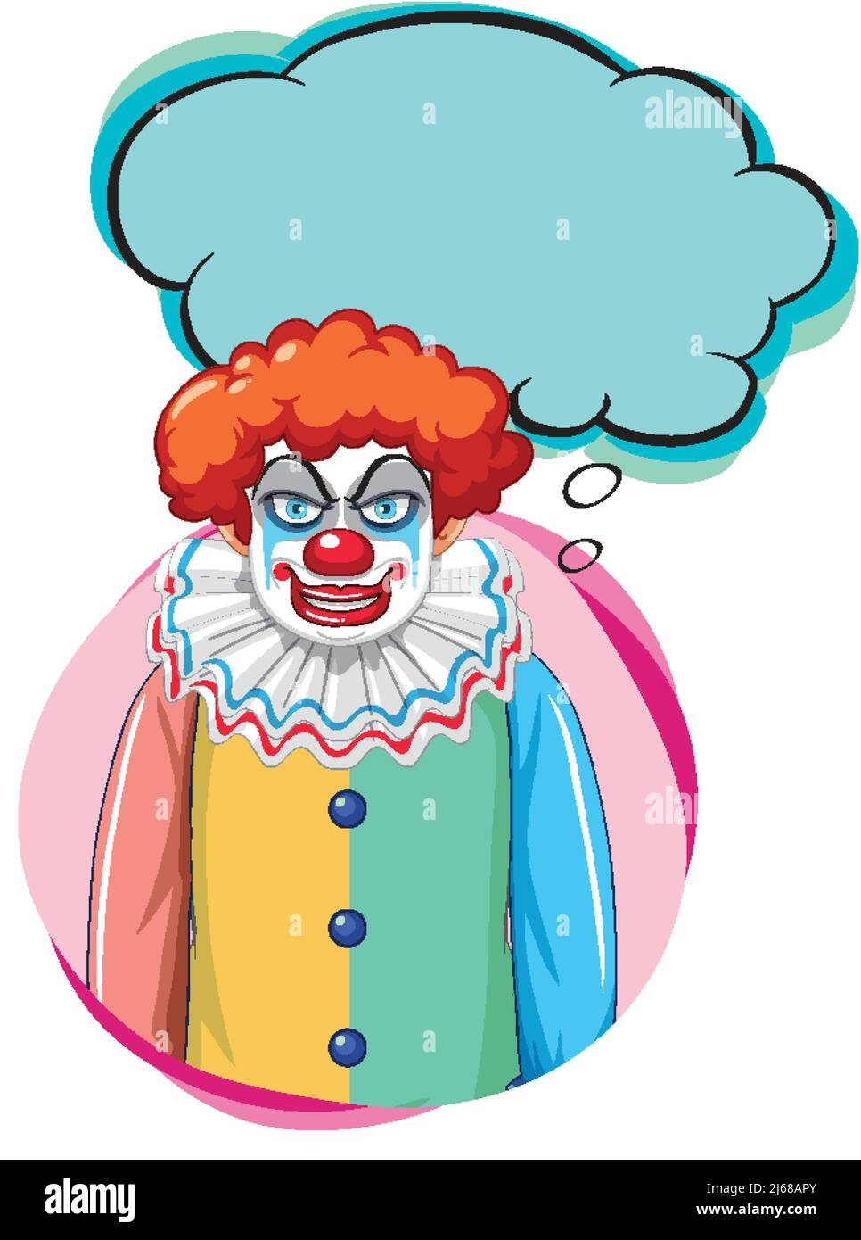 Clown with bubble speech illustration Stock Vector Image & Art - Alamy