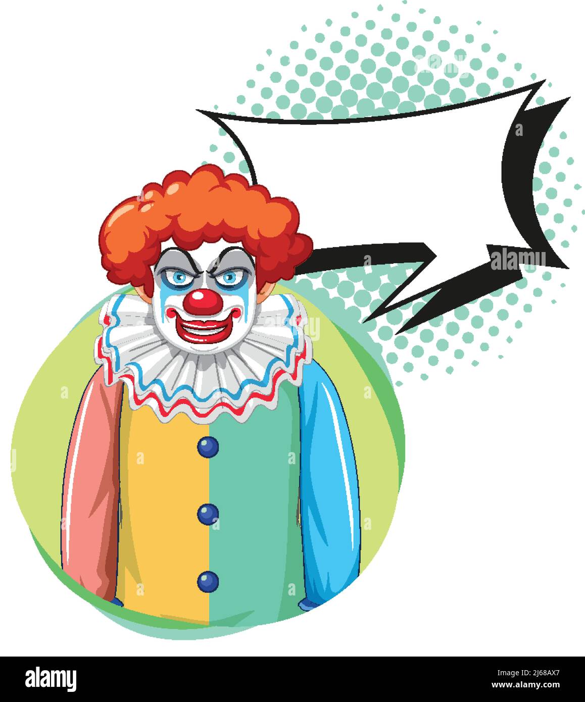 Clown with bubble speech illustration Stock Vector Image & Art - Alamy