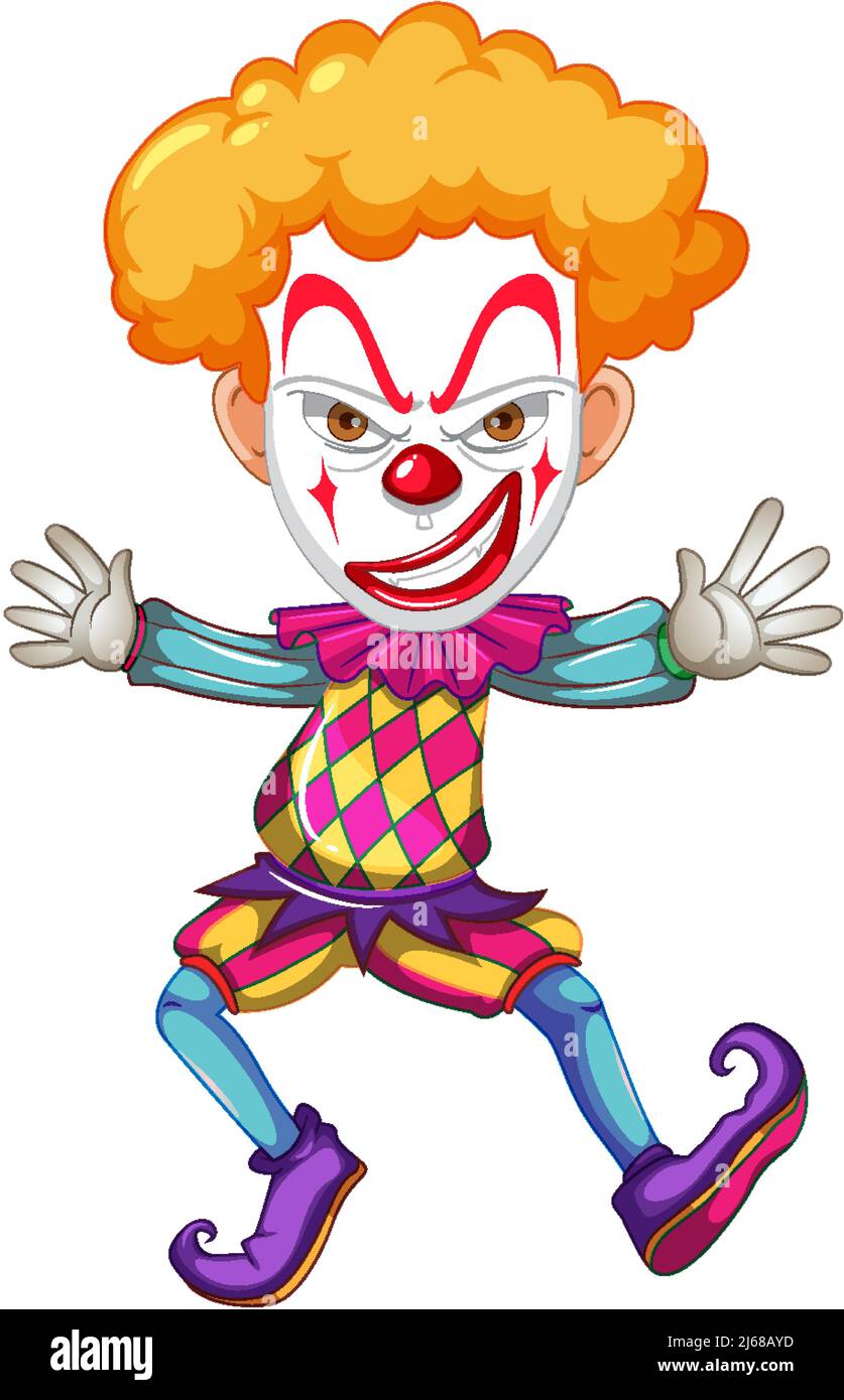 A clown cartoon colourful character illustration Stock Vector Image ...