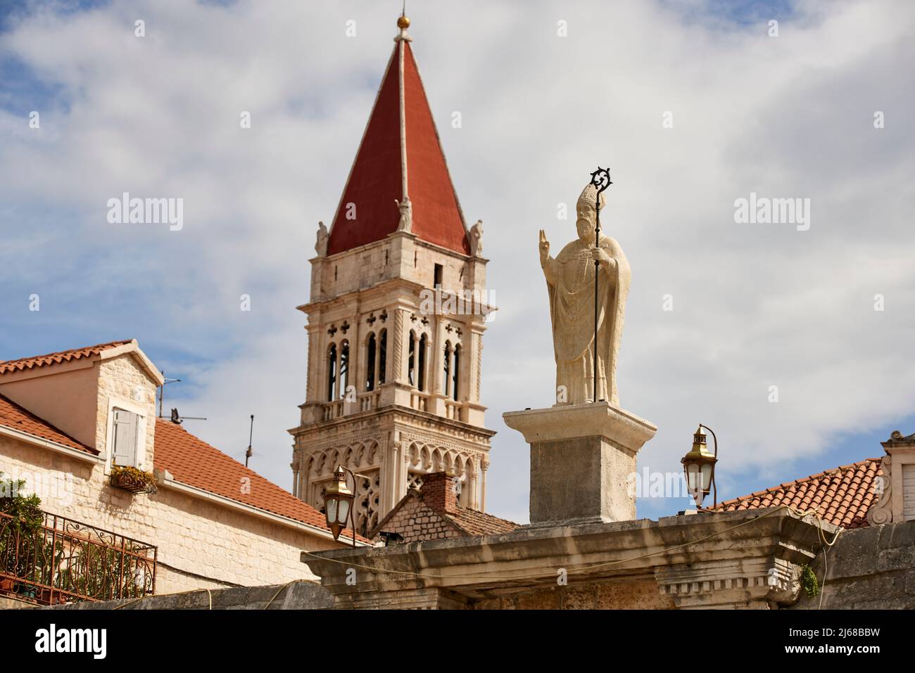 Trogir in Croatia central Adriatic coast, old town landmark St ...