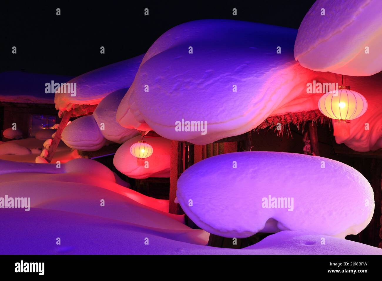 The roof snow white glittering and translucent hi-res stock photography ...