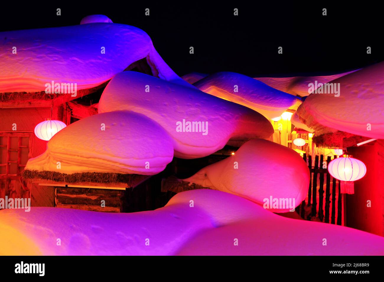 The roof snow white glittering and translucent hi-res stock photography ...
