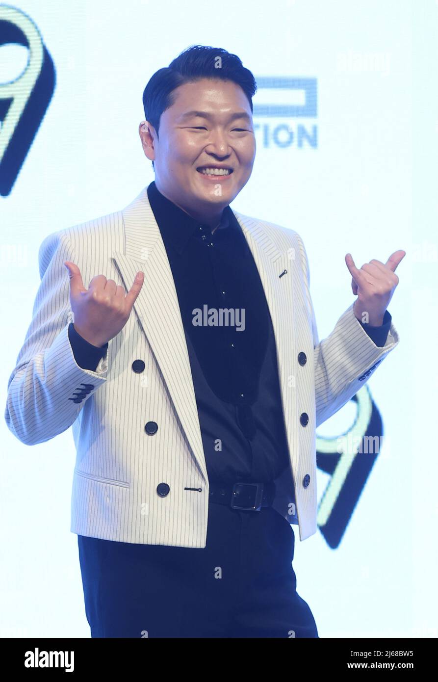 S. Korean singer Psy South Korean singer Psy poses for a photo during a ...