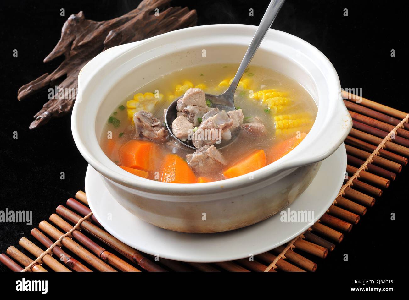 Small corn soup Stock Photo - Alamy