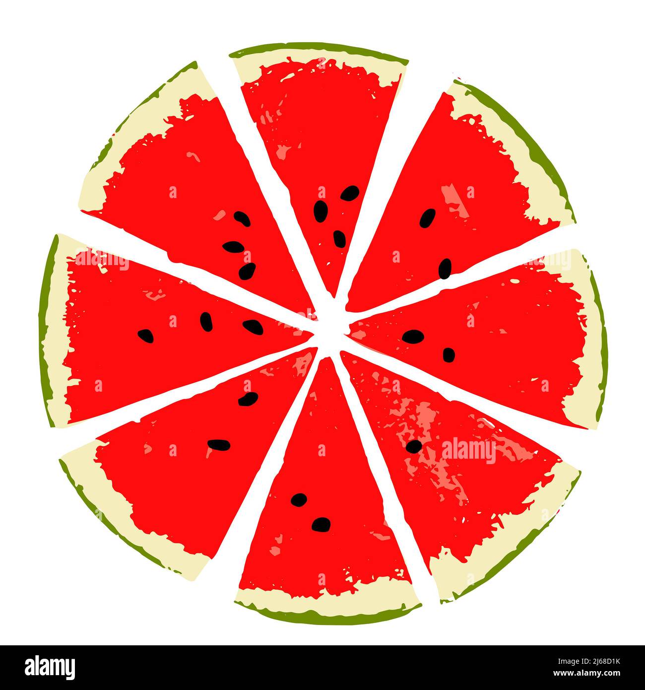 Watermelon slices vector background - stock illustration Stock Photo ...