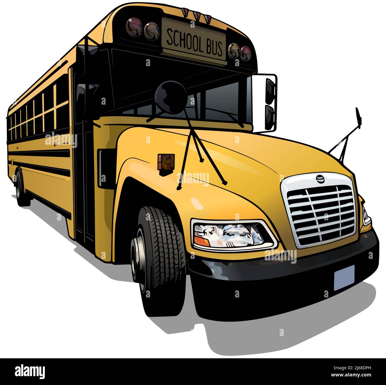 Yellow School Bus Stock Vector Image & Art - Alamy