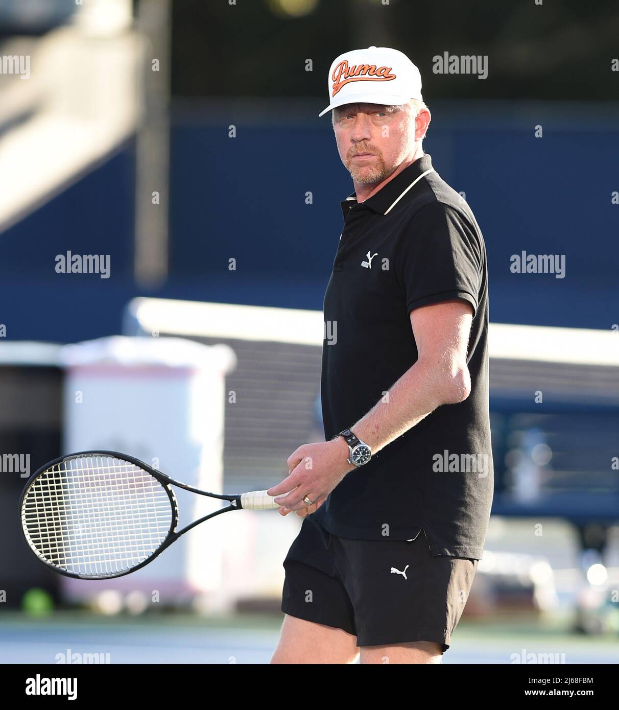 NEW YORK, NY - AUGUST 25: (EXCLUSIVE COVERAGE) Boris Becker with a huge ...