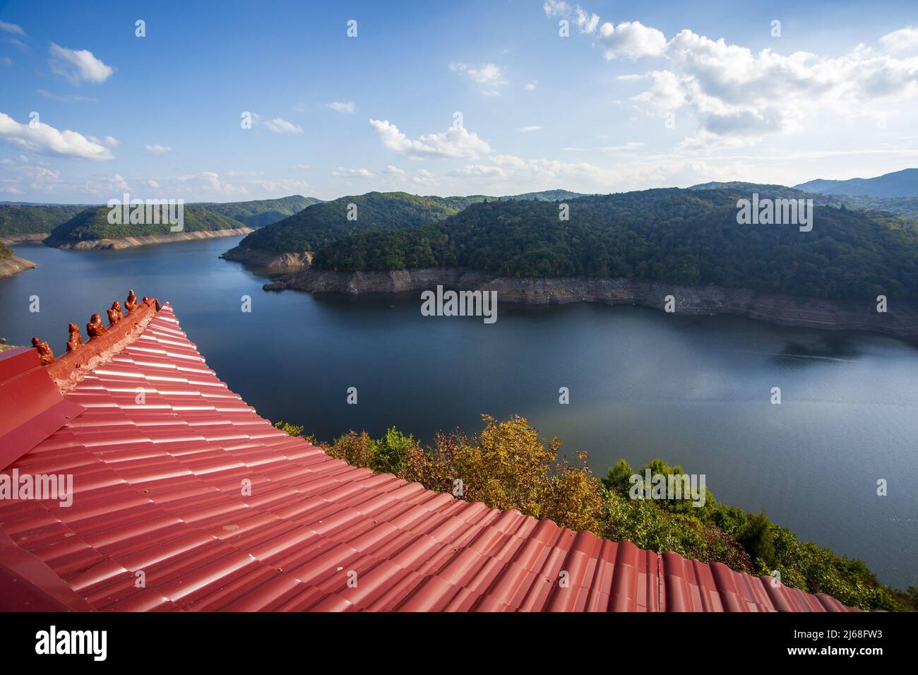 Birch midian white mountain lake Stock Photo - Alamy