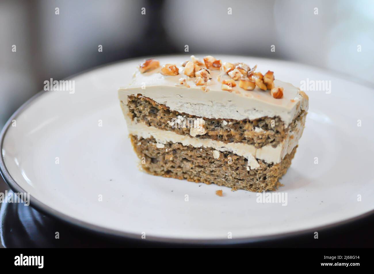 coffee cake or banoffee or banoffee cake or piece of cake Stock Photo ...