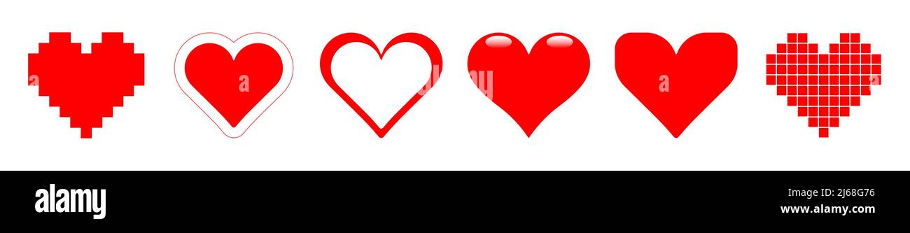 Vector heart icons symbol Stock Vector Images - Alamy