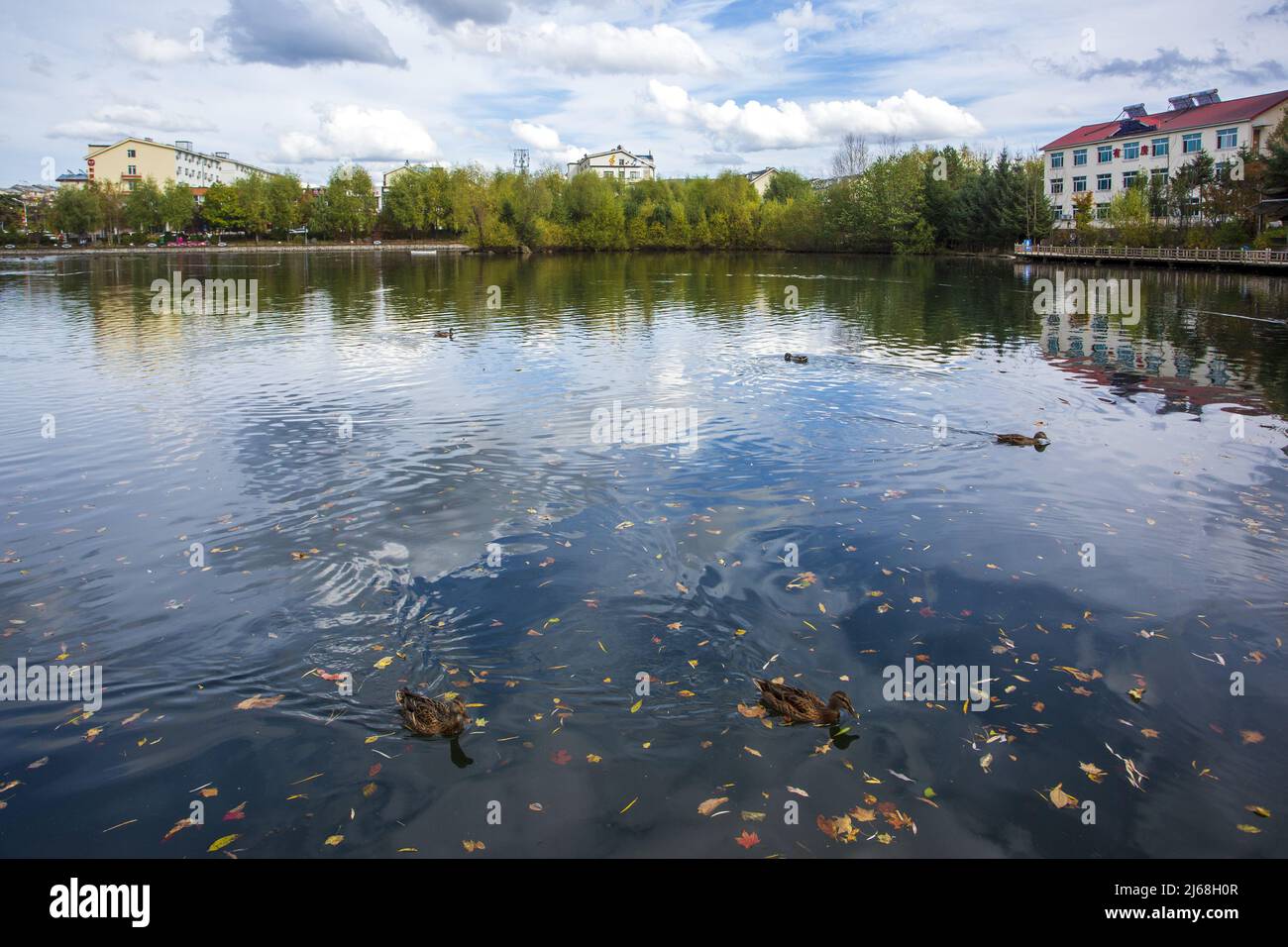 Two way baihe town of Yanbian Stock Photo - Alamy