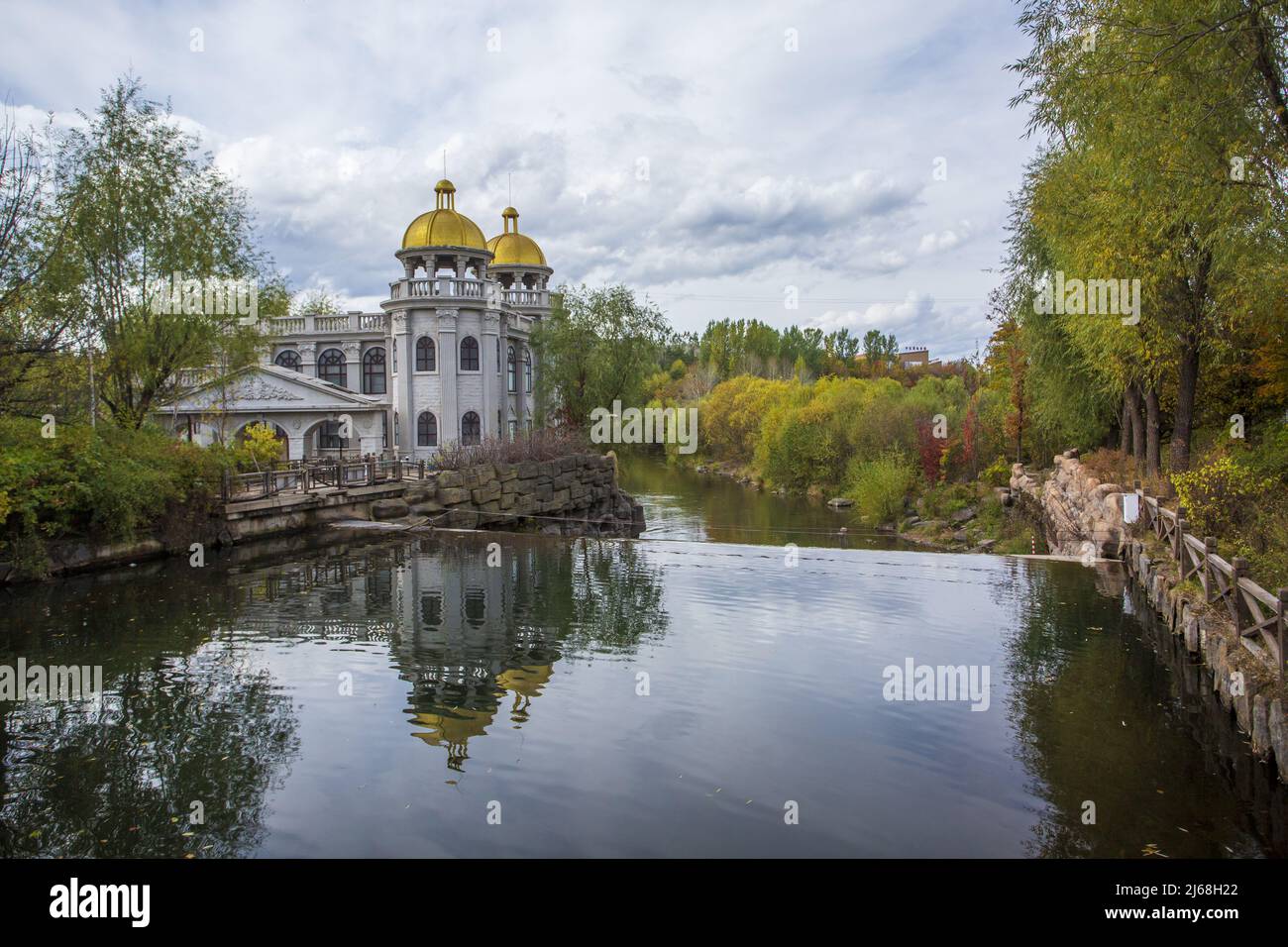 Two way baihe town of Yanbian Stock Photo - Alamy
