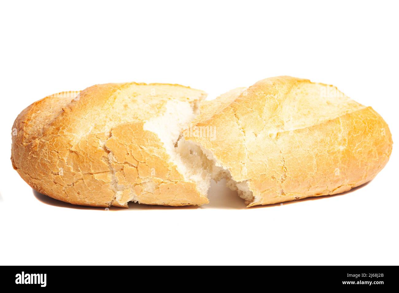 Freshly baked broken bread roll hi-res stock photography and images - Alamy