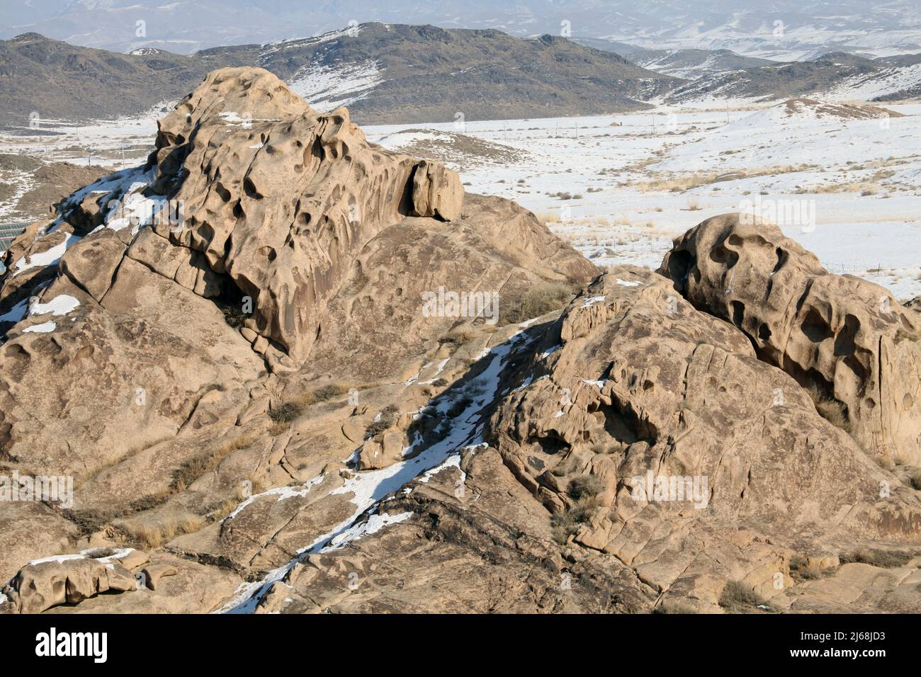 Hami city granite weathering landforms Stock Photo - Alamy