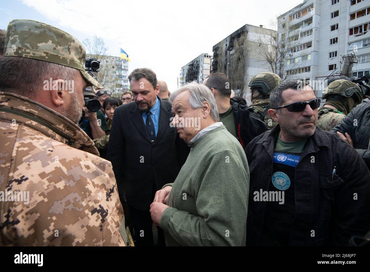 Kiev, Ukraine. 29th Apr, 2022. (220429) -- BORODYANKA, April 29, 2022 ...