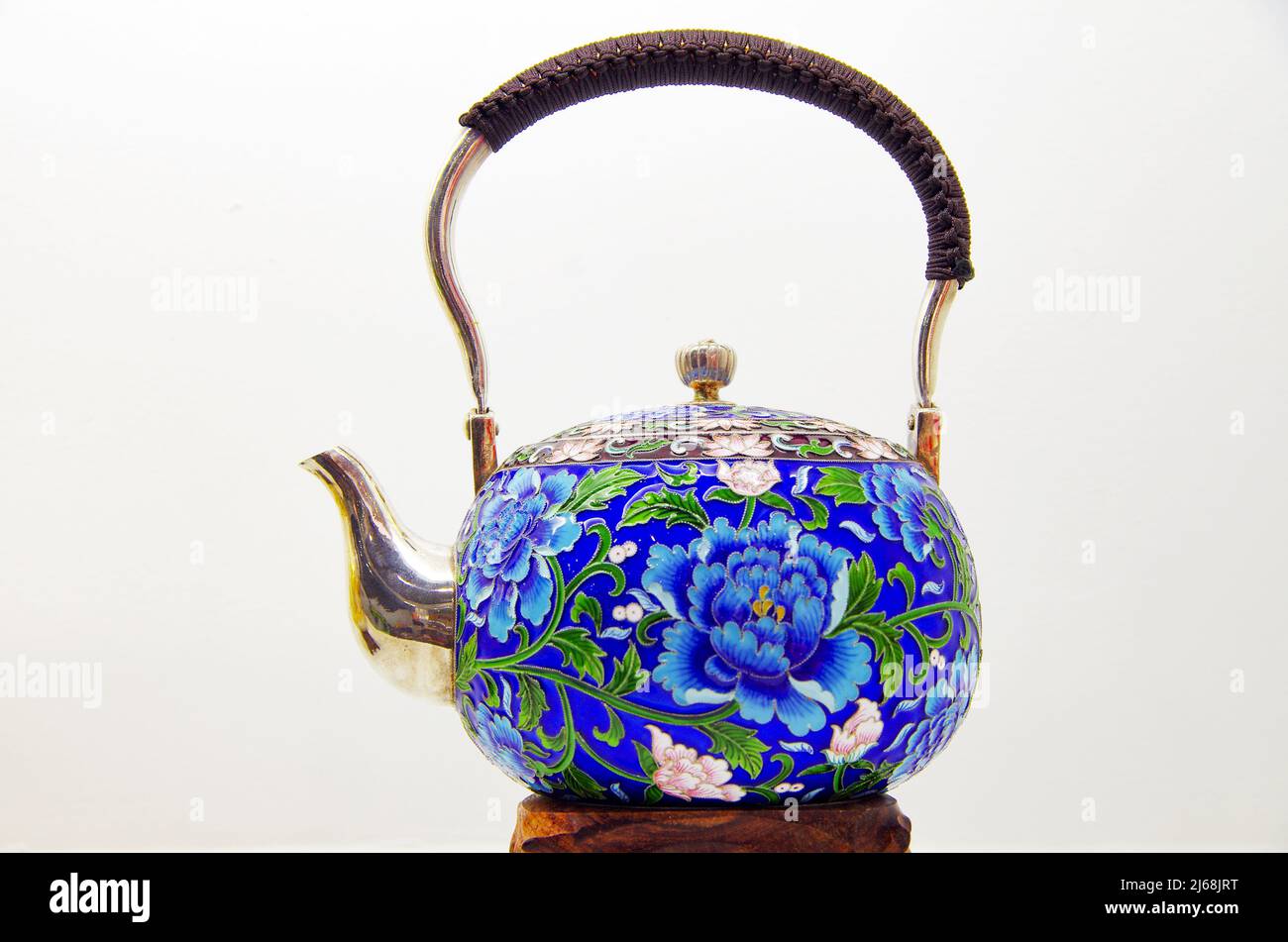 The traditional silver pot Stock Photo - Alamy
