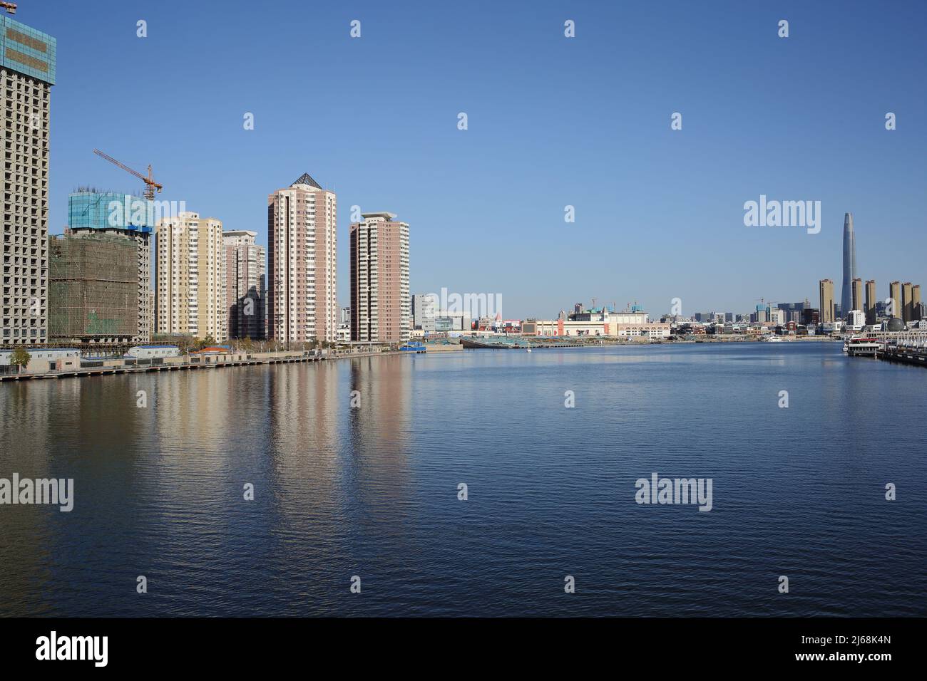 Chinas first vertical lift steel structure bridge hi-res stock ...