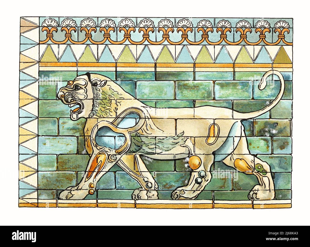 Painting - Art by James Ward - Portion of the Lions Frieze ffrom the ...