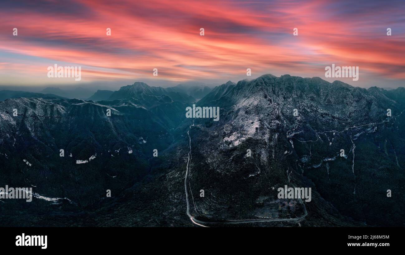 Chongqing the nanchuan Wang Ping mountain scenery Stock Photo - Alamy