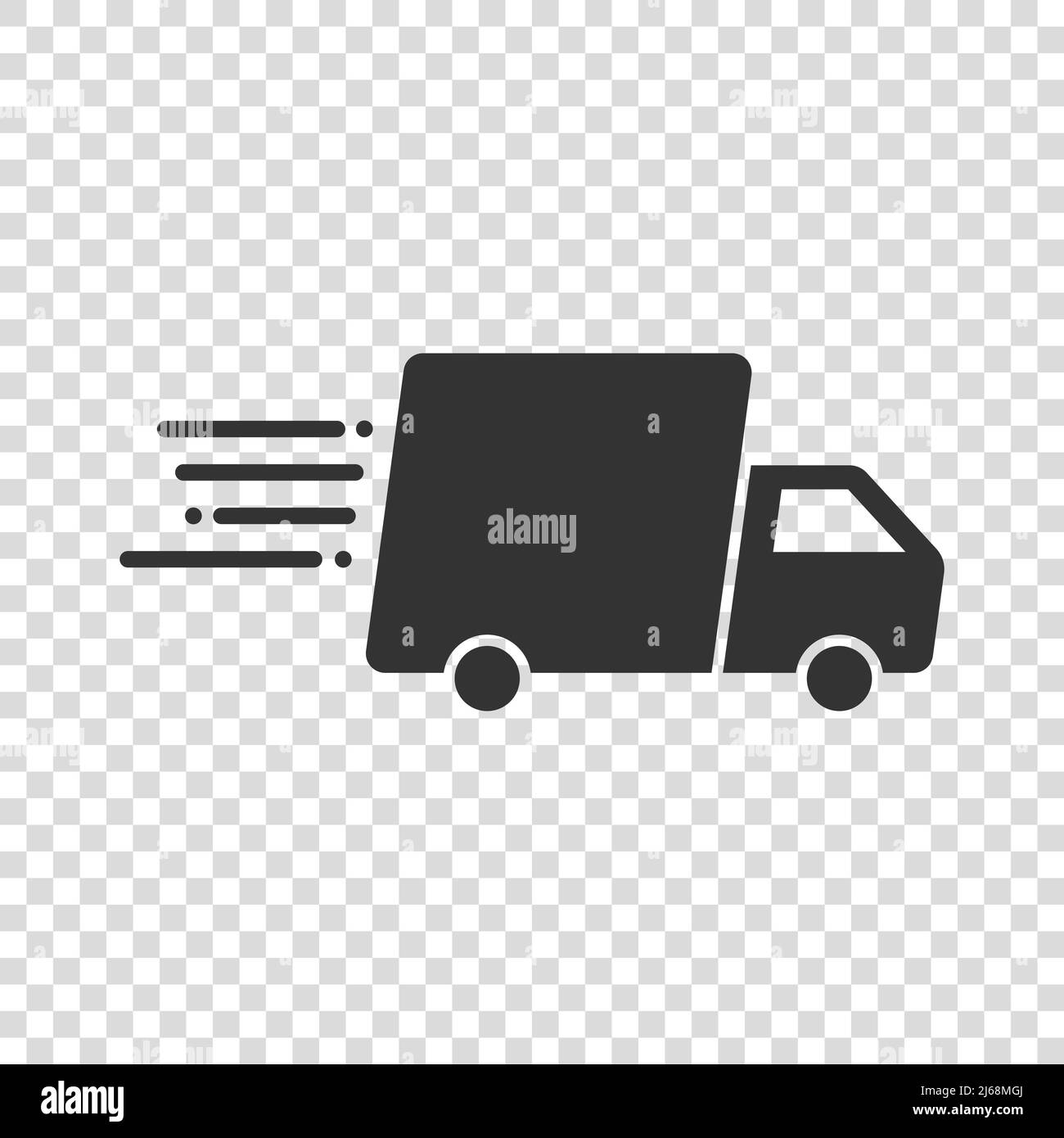 Shipping fast icon in flat style. Delivery truck vector illustration on ...