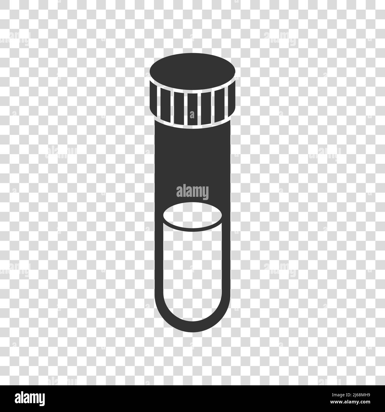Blood in test tube icon in flat style. Laboratory flask vector ...