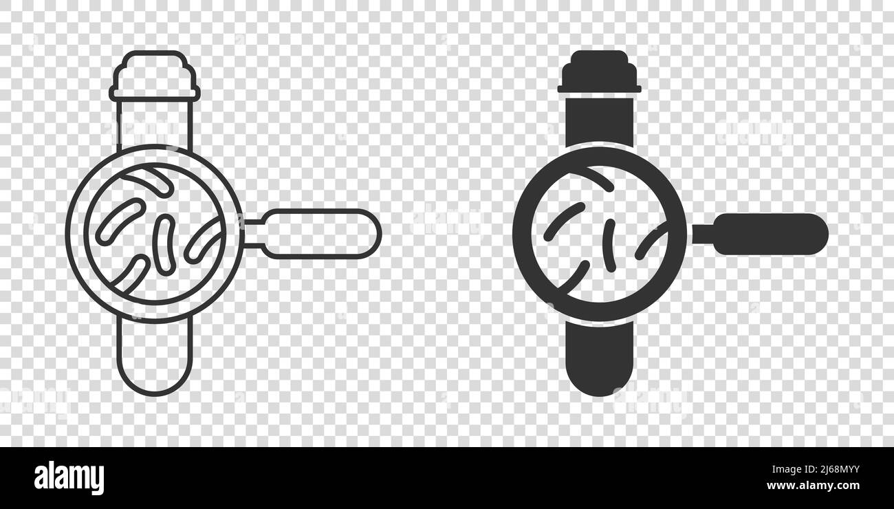 Blood test tube icon in flat style. Hematology vector illustration on ...