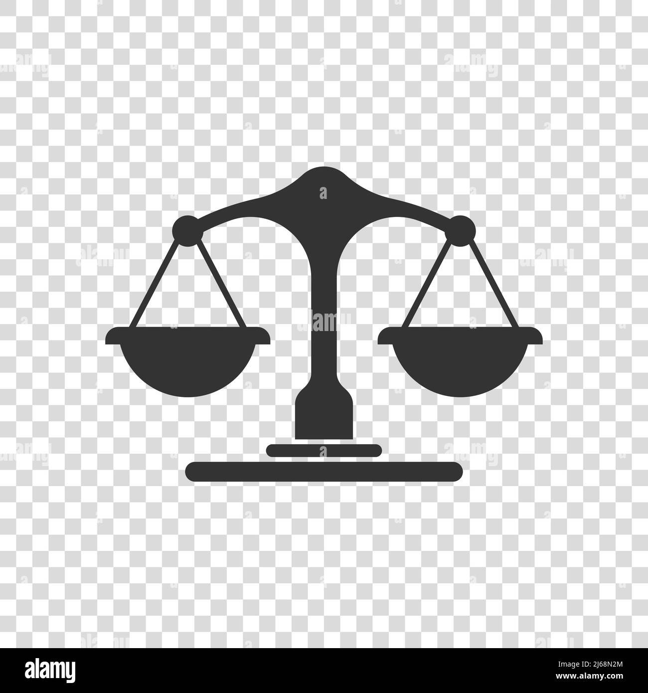 Scales icon in flat style. Libra vector illustration on isolated ...