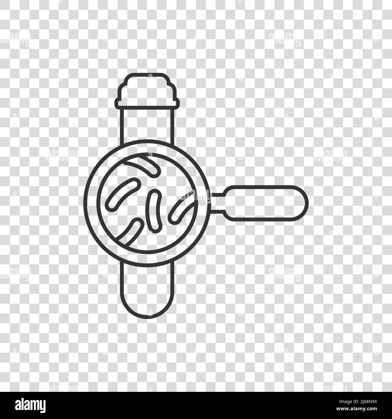 Blood test tube icon in flat style. Hematology vector illustration on ...