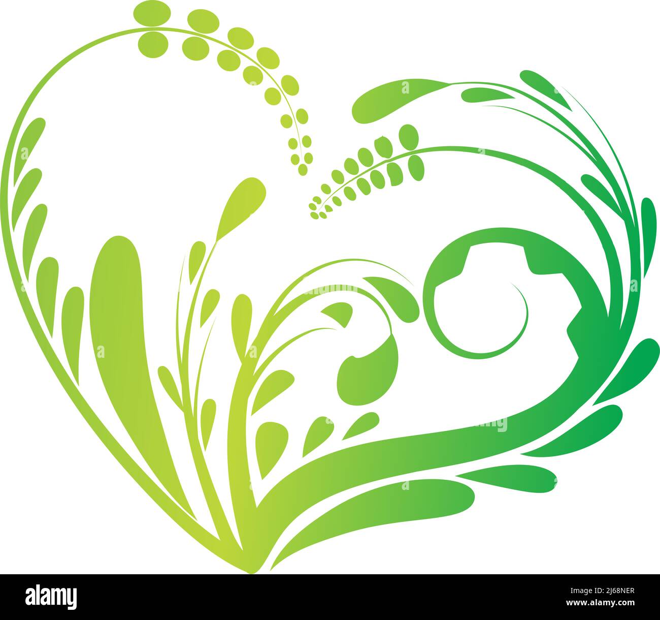 vector drawing black background plant design love Stock Photo - Alamy