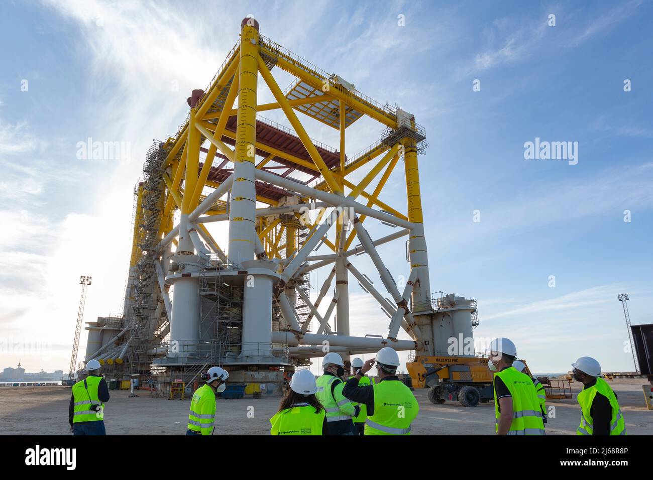 PRODUCTION - 25 April 2022, Spain, Cadiz: Exterior view of the DolWin ...