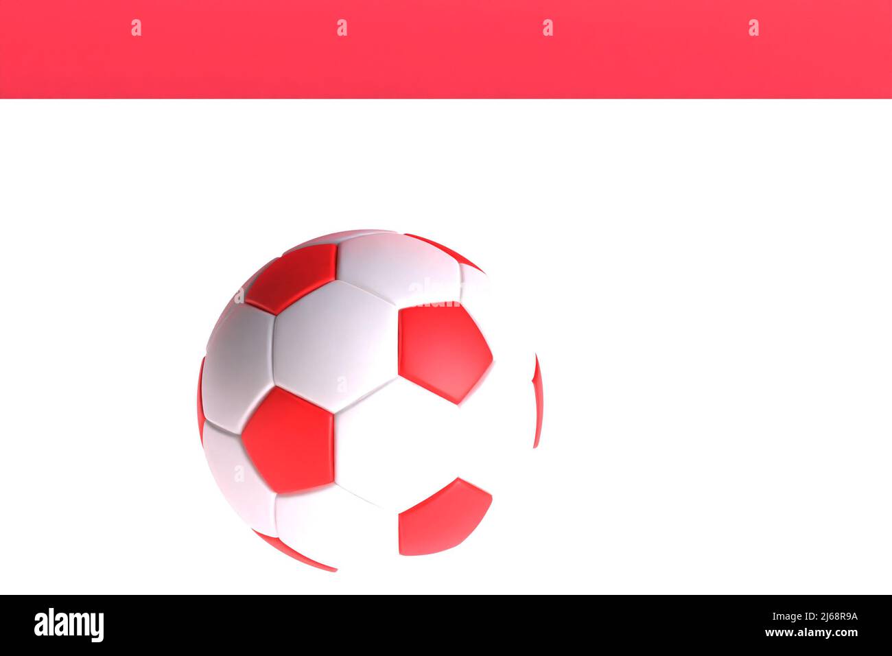 Red Soccer Ball Background