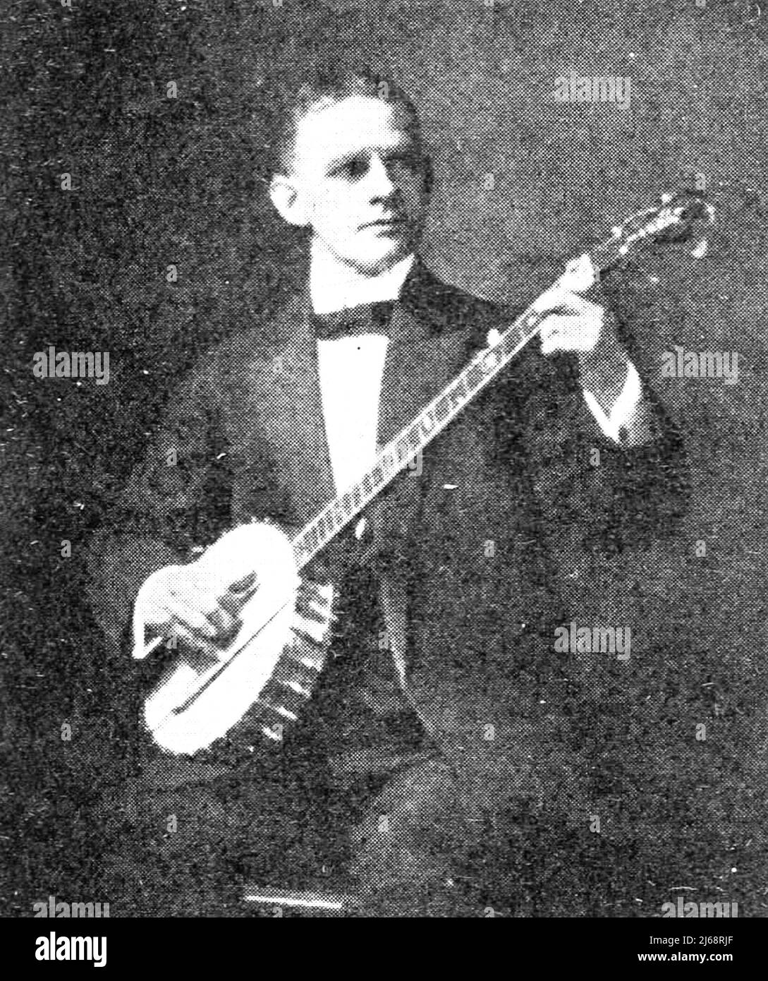 Banjo Player - Portrait of Frederick J. Bacon playing a banjo, from his ...