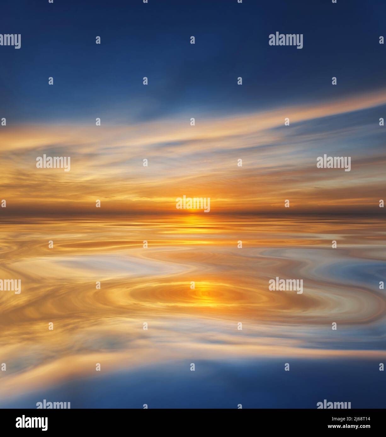 Sunlight reflected on calm, smooth water Stock Photo - Alamy