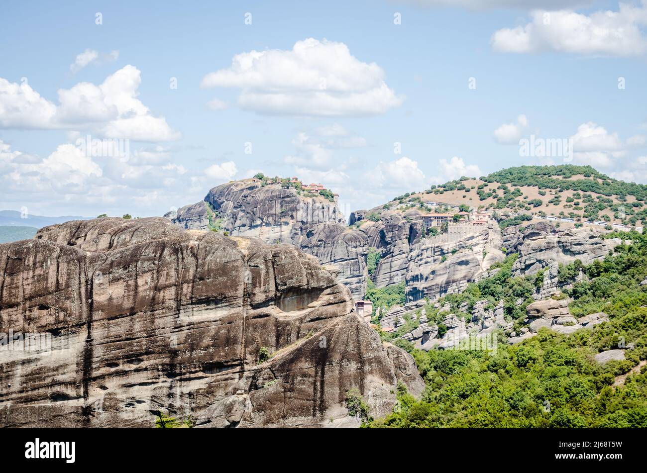 Panoramic view of the monasteries of Barlaam and the Great Meteor Stock ...