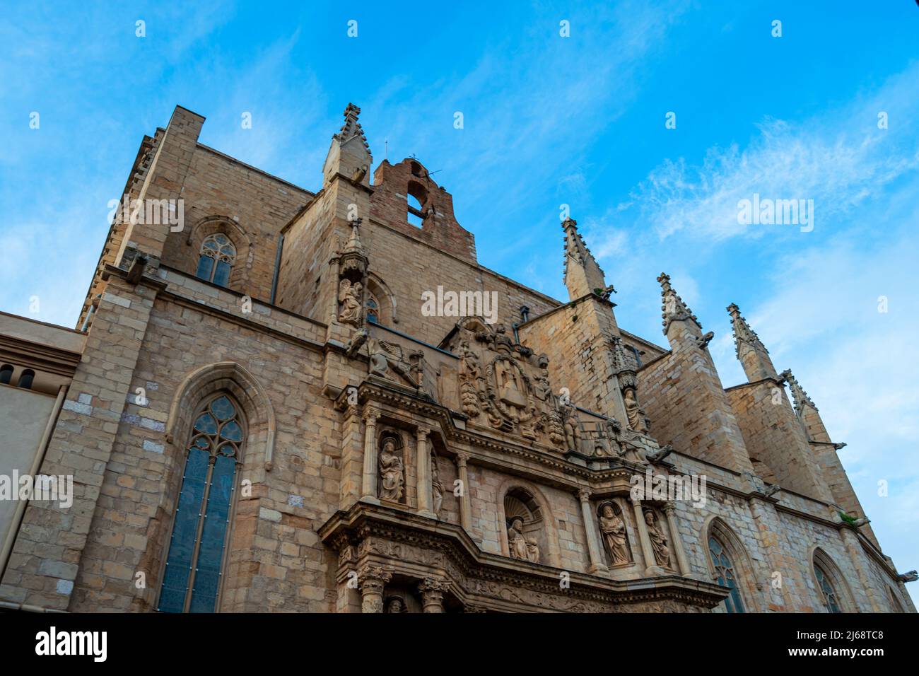 the medieval fair of Montblanc, with children playing as ancient ...