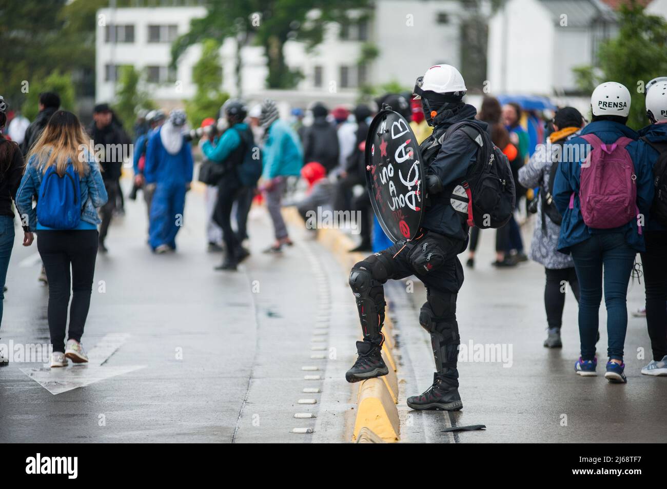 A front-line member holds a shield that reads 'For you I fight ACAB ...