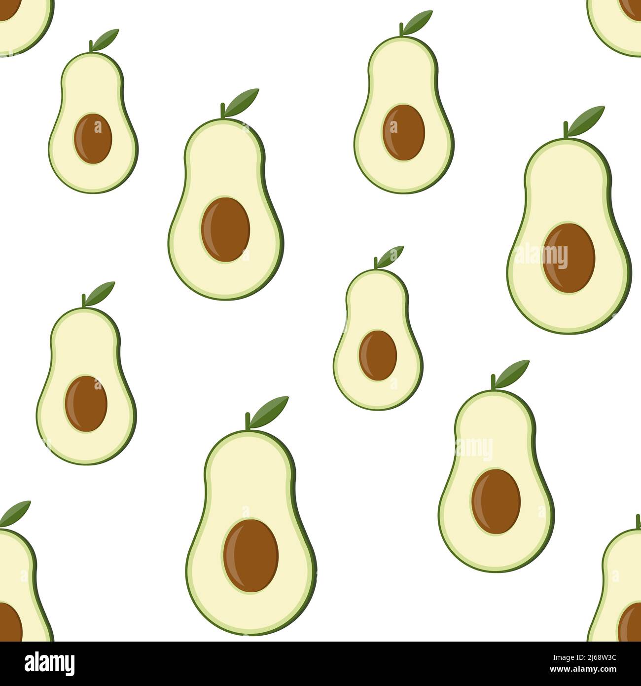 Avocado fruit pattern, color vector illustration Stock Vector Image ...
