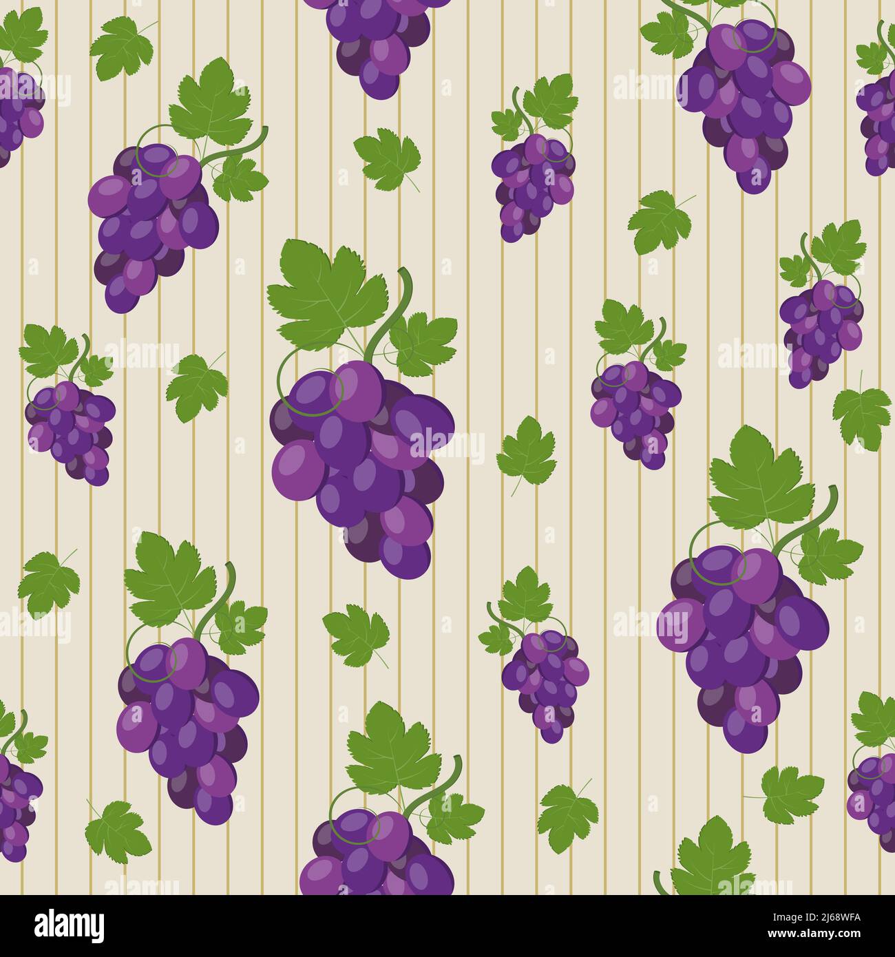 Fruit pattern from grapes, color vector illustration Stock Vector Image ...