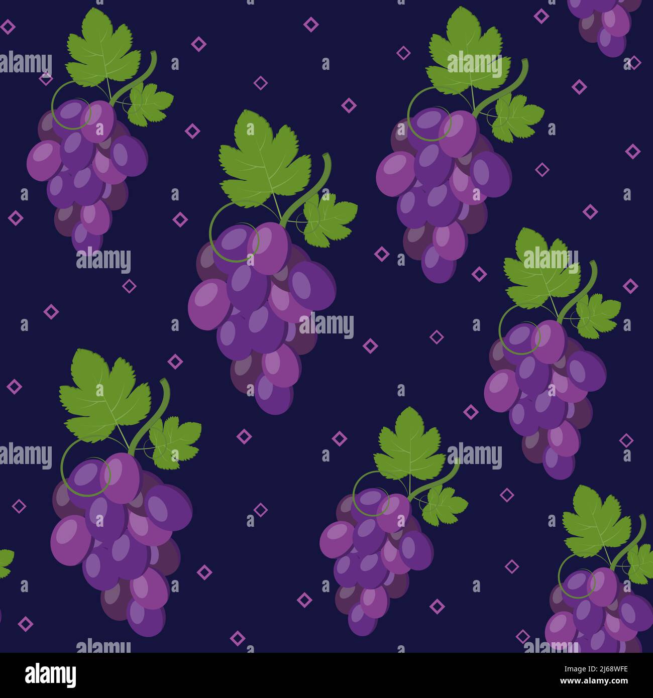 Fruit pattern from grapes, color vector illustration Stock Vector Image ...