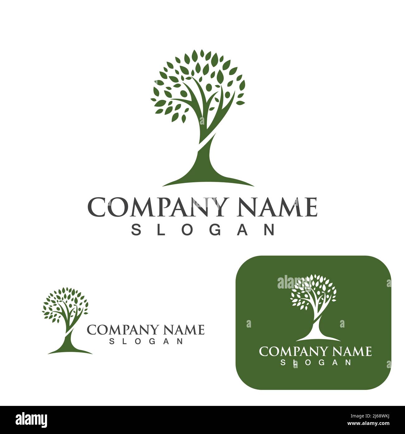 People leaf tree logo and symbol Stock Vector Image & Art - Alamy