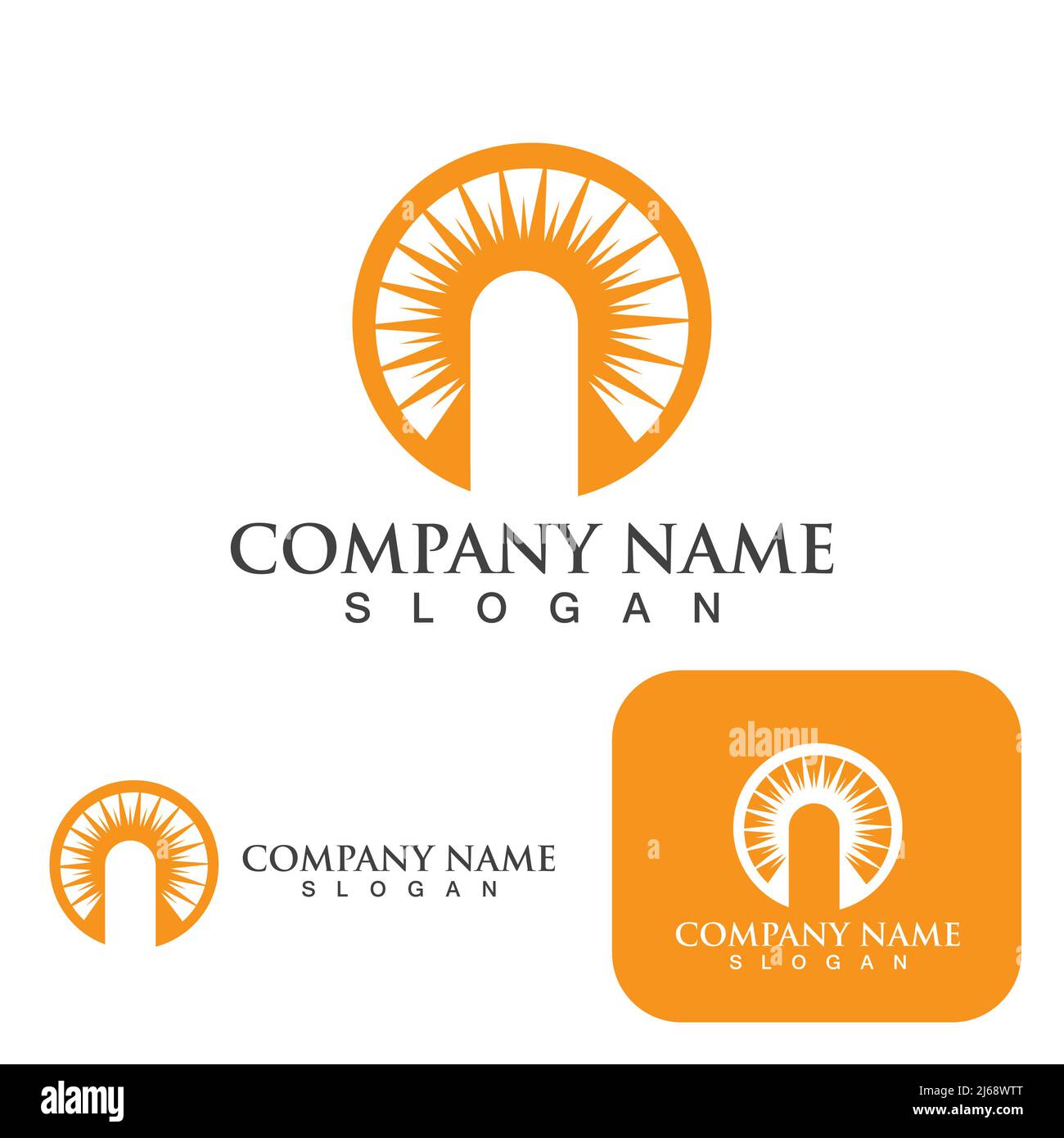 Sun Logo illustration Template design Stock Vector Image & Art - Alamy
