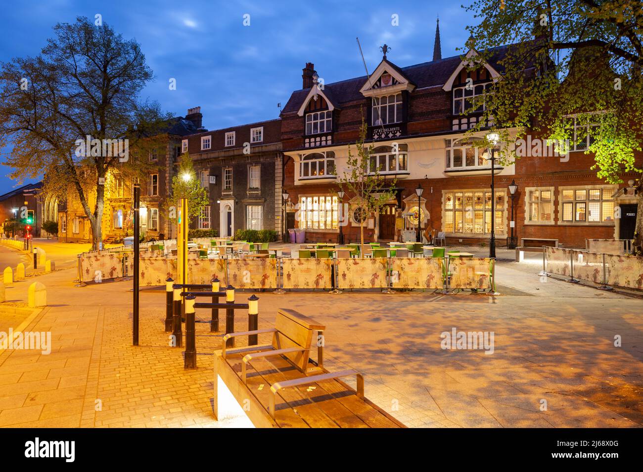 Spring dawn in Norwich city centre, Norfolk, England Stock Photo - Alamy