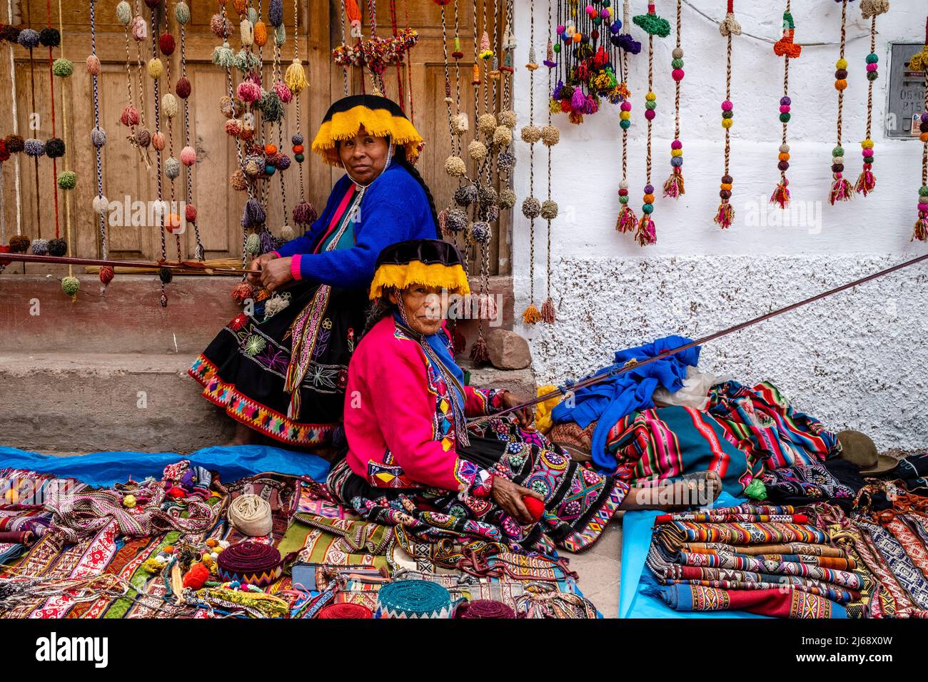 Indigenous Women In Traditional Costume Displaying The Traditional ...
