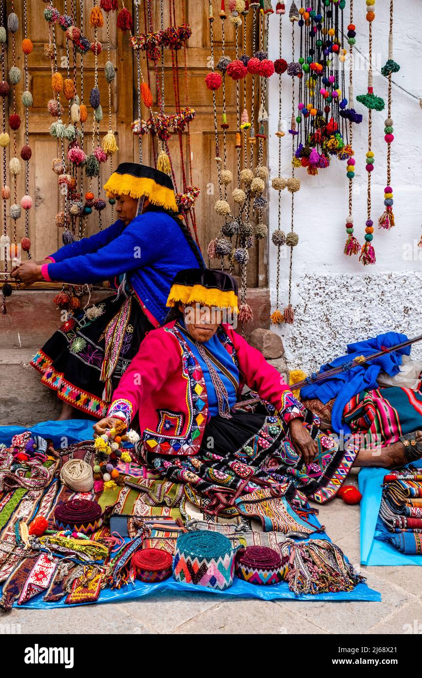 Indigenous Women In Traditional Costume Displaying The Traditional ...