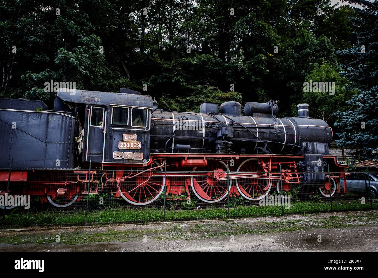Old steam train in Sinaia, Romania (Railroad Museum Stock Photo - Alamy