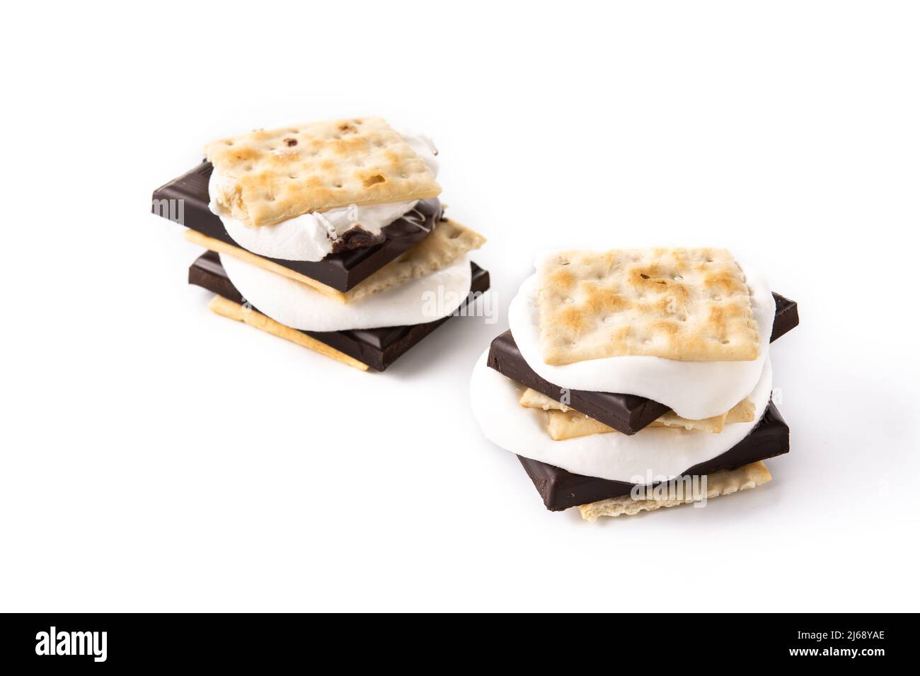 Homemade smores isolated on white background Stock Photo - Alamy