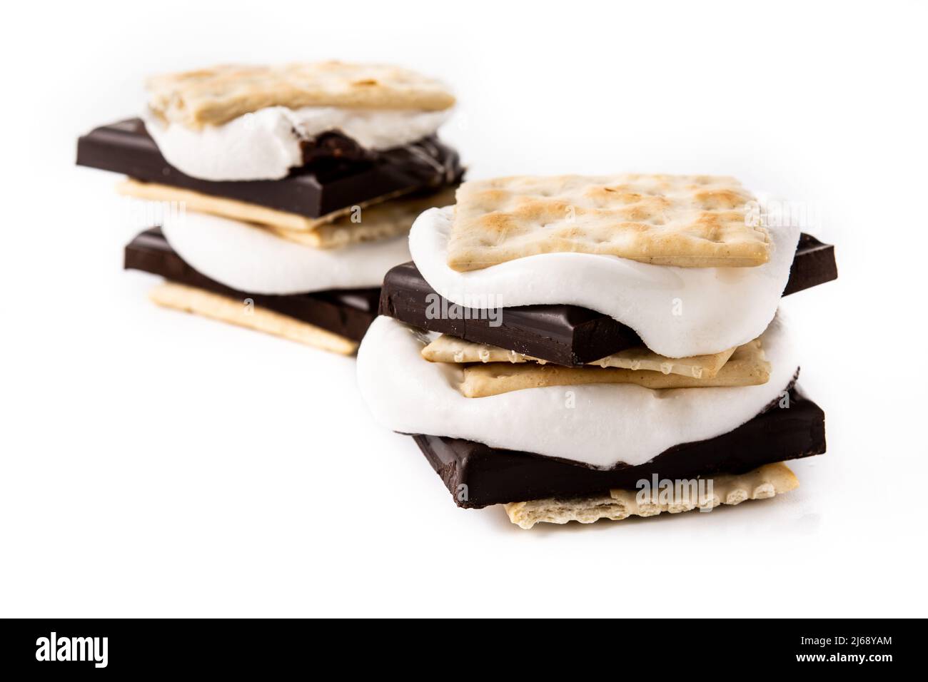 Homemade smores isolated on white background Stock Photo - Alamy