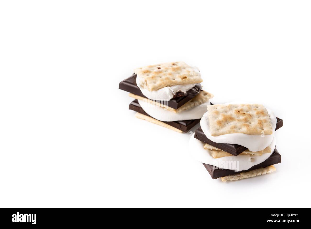 Homemade smores isolated on white background Stock Photo - Alamy